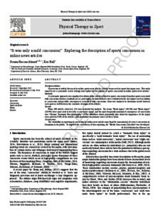 Bournemouth University Research Online [BURO] - “It was only a mild ...