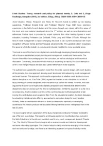 Bournemouth University Research Online [BURO] - Book Review. Event ...