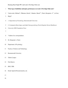Bournemouth University Research Online [BURO] - What type of inhibition ...